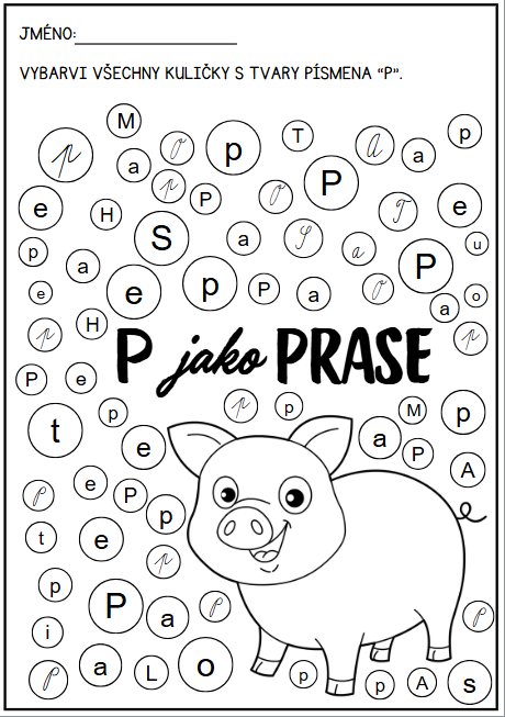 Písmena A,E,I,O,U,M,L,S,P,T,J - pracovní listy - Český jazyk | UčiteléUčitelům.cz